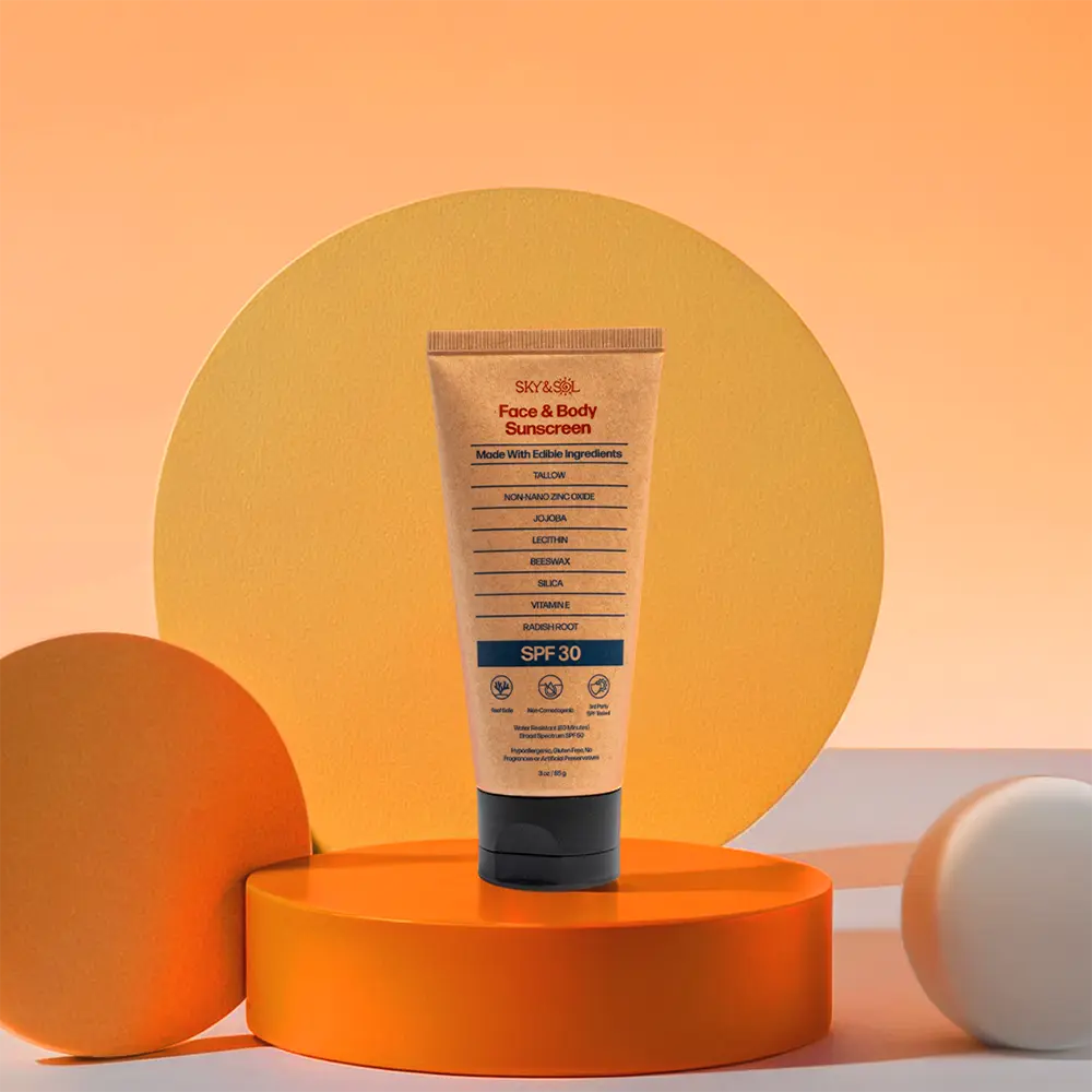 Sky and Sol Sunscreen SPF 30 | All-Natural, Edible-Grade Skincare